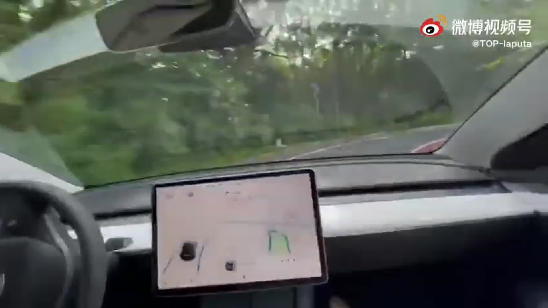 Video: Tesla Model 3 autopilot op bochtige weg gaat fout