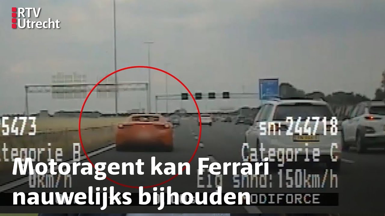 Video: Ferrari 458 Spider trekt met 200 km/u+ aandacht van politie